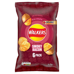 Walkers Smoky Bacon Crisps 6 Pack